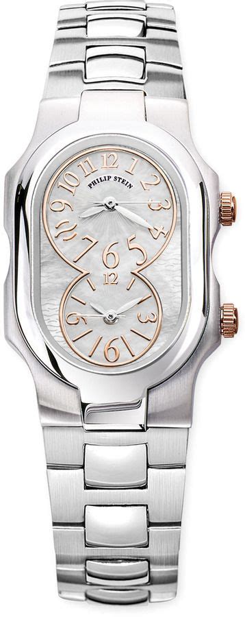 Small Signature Mother Of Pearl Watch Head Stainlessrose Two Tone