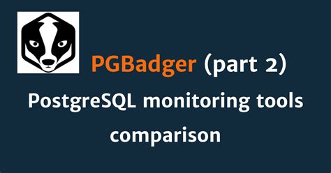 PostgreSQL Tools In Comparison PGBadger Stands Out
