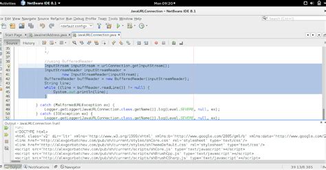 java buddy read from internet using urlconnection and bufferedreader