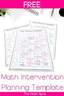 Free Math Intervention Planning Template Free Math Intervention Plan