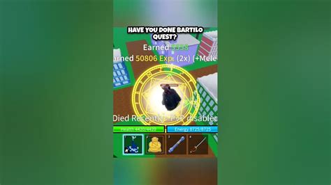 Bartilo Quest Blox Fruits Youtube