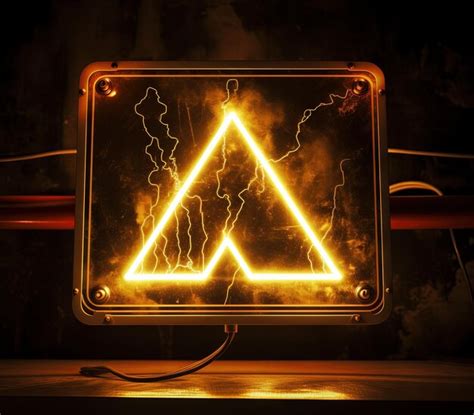 Premium Ai Image Illuminated Original Warning Sign