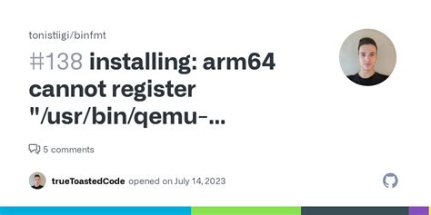 Installing Arm64 Cannot Register Usrbinqemu Aarch64 To Procsys