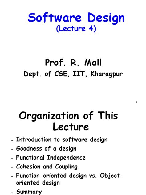 software design lecture 4 pdf object computer science object