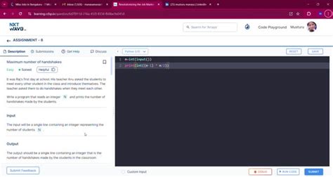 Video Musturu Manasa On Linkedin Pythonlinkedinnxtwavecodingjob