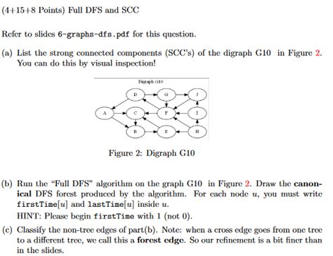 Solved 4158 Points Full Dfs And Scc Refer To Slides