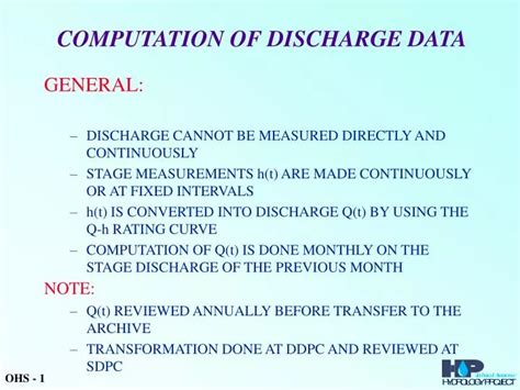 Ppt Computation Of Discharge Data Powerpoint Presentation Free Download Id5265244
