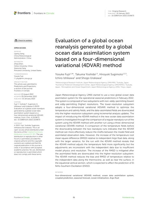 pdf evaluation of a global ocean reanalysis generated by a global