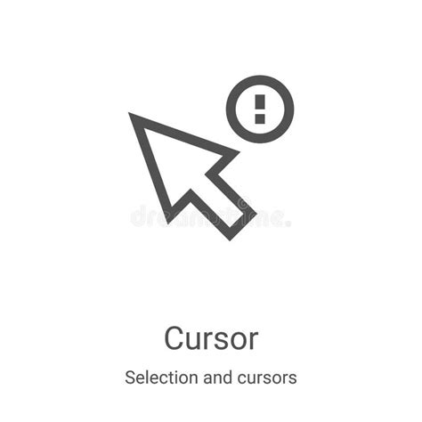 Cursor Icon Vector From Selection And Cursors Collection Thin Line Cursor Outline Icon Vector
