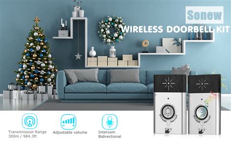 portable wireless voice intercom two way talk doorbell mobile indoor