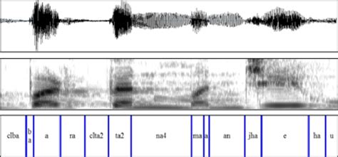 Sub Section Of Speech Signal Waveform And Spectrogram Labeled At