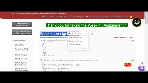 machine learning and deep learning fundamentals and applications week 3 and week 4 assignment