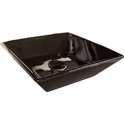 Loft Black Vessel Square Bathroom Sink 16125 In X 16125 In At
