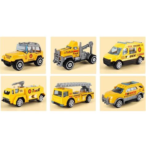 Construction Tractor And Trucks Die Cast Vehicles Set 6 Pcs Cubby Pk