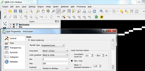 Qgis Rasterize Line Shapefile Geographic Information Systems Stack