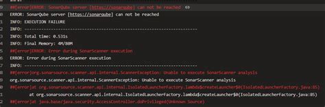 sonarqubeprepare 7 task fails with error sonarqube server [ sqserver] can not be