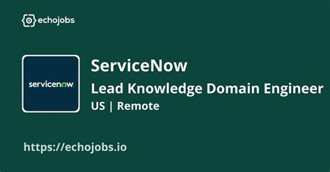 Servicenow Is Hiring Lead Knowledge Domain Engineer Integrations Us