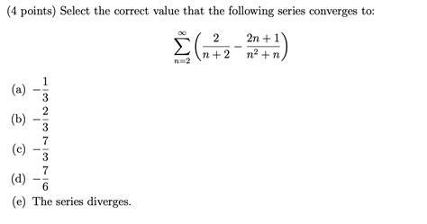 Solved 4 ﻿points ﻿select The Correct Value That The