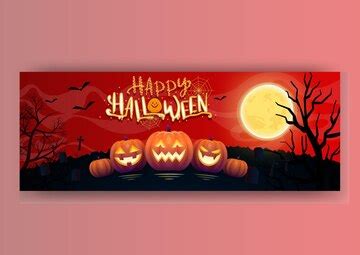 Premium Vector Halloween Facebook Banner Design And Web Banner Design