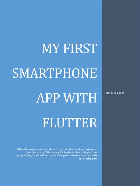 guide my first smartphone app with flutter pdf android operating
