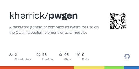 github kherrick pwgen a password generator compiled as wasm for use