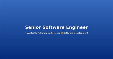 Senior Software Engineer At