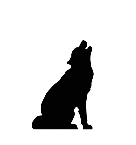 Howling Wolf Silhouette