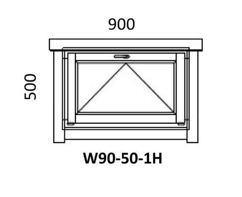 Tilt Wooden Single Window Double Glazed 50 X 90 Cm