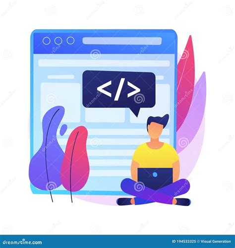 Single Page Application Abstract Concept Vector Illustration Stock Vector Illustration Of