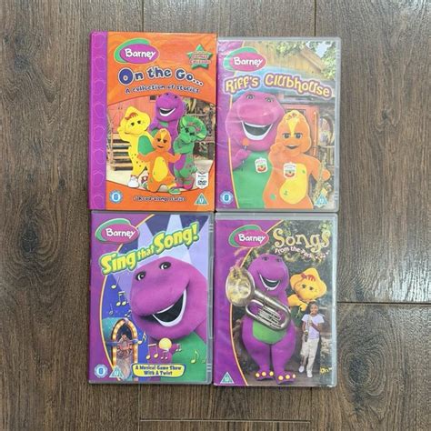 Barney The Dinosaur X4 Dvd Bundle Rare Job Lot Collection Songs Riff