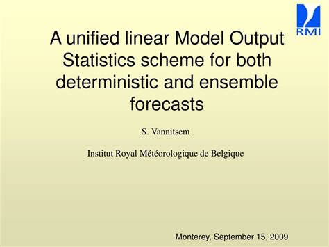 Ppt A Unified Linear Model Output Statistics Scheme For Both