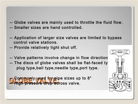 VALVES AND THEIR TYPES PPT