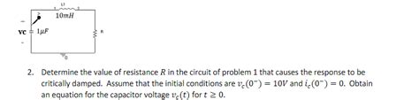 Solved Determine The Value Of Resistance R In The Circuit Chegg Com