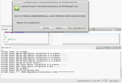 beaglebone black debugging via ti usb100v2 jtag emulator