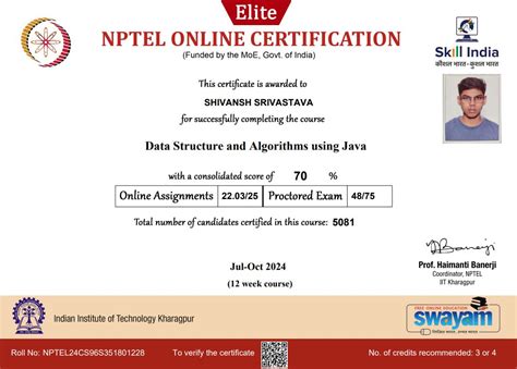 Shivansh Srivastava On Linkedin Dsa Javaprogramming Nptel