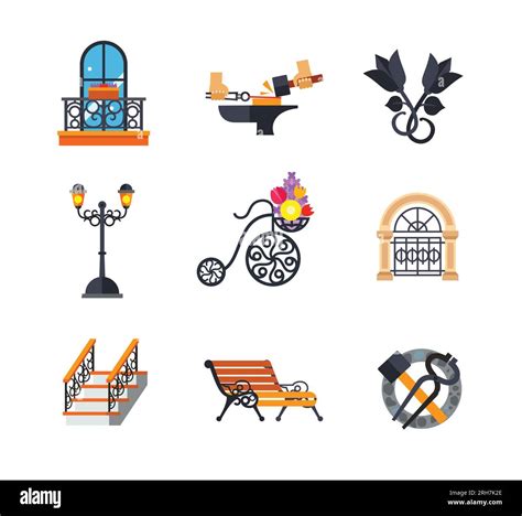 Forged Work Icon Set Stock Vector Image And Art Alamy Forged Work Icon Set Stock Vector Image And Art Alamy
