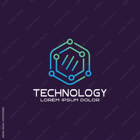 Abstract Network Connection Vector Technology Vector Logo For Corporate Identity Stock Vector