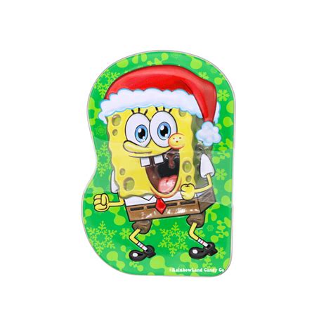 Spongebob Squarepants Christmas Candy Tin Rainbowland Candy Co