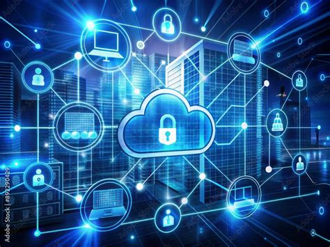 Secure Virtual Network Diagram Showcasing Cloud And Edge Computing Infrastructure With Robust