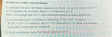 Solved Problem Old Exam Problem AB And CD Are Bit Chegg