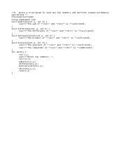 Perform Simple Arithmetic Operations In C Addition Course Hero