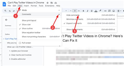 How To Hide Comments In Google Docs Quick Ways