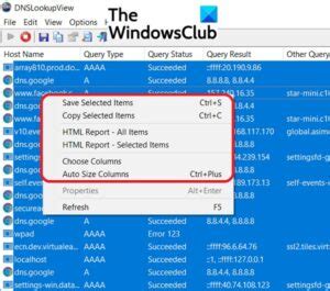DNSLookupView Free DNS Lookup Tool For Windows Computers