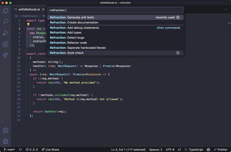 vs code extension for refraction refraction