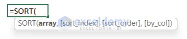 How To Use SORT Function In Excel