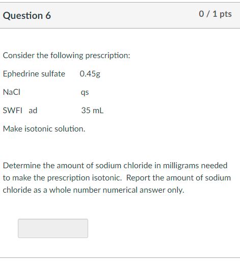 [solved] Consider The Following Prescription Make Isotoni