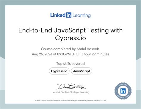 Abdul Haseeb On Linkedin Certificate Of Completion