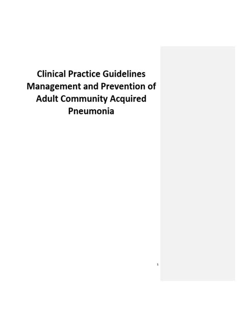 Cap Guidelines Psmid Pdf Pneumonia Diseases And Disorders