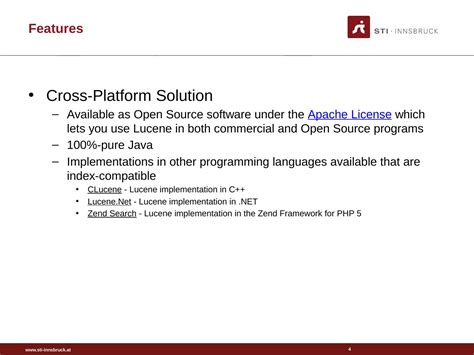 apache lucene ppt sti innsbruck