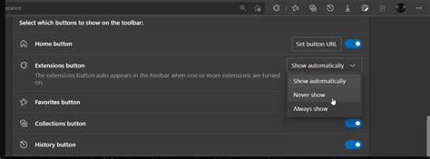 Edge Will No Longer Clutter Up Its Toolbar When You Hide The Extensions Button